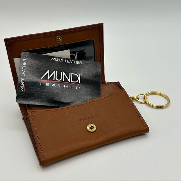 mundi | Bags | Nwt Vtg Mundi Card Case Wallet Genuine Top Grain Leather ...